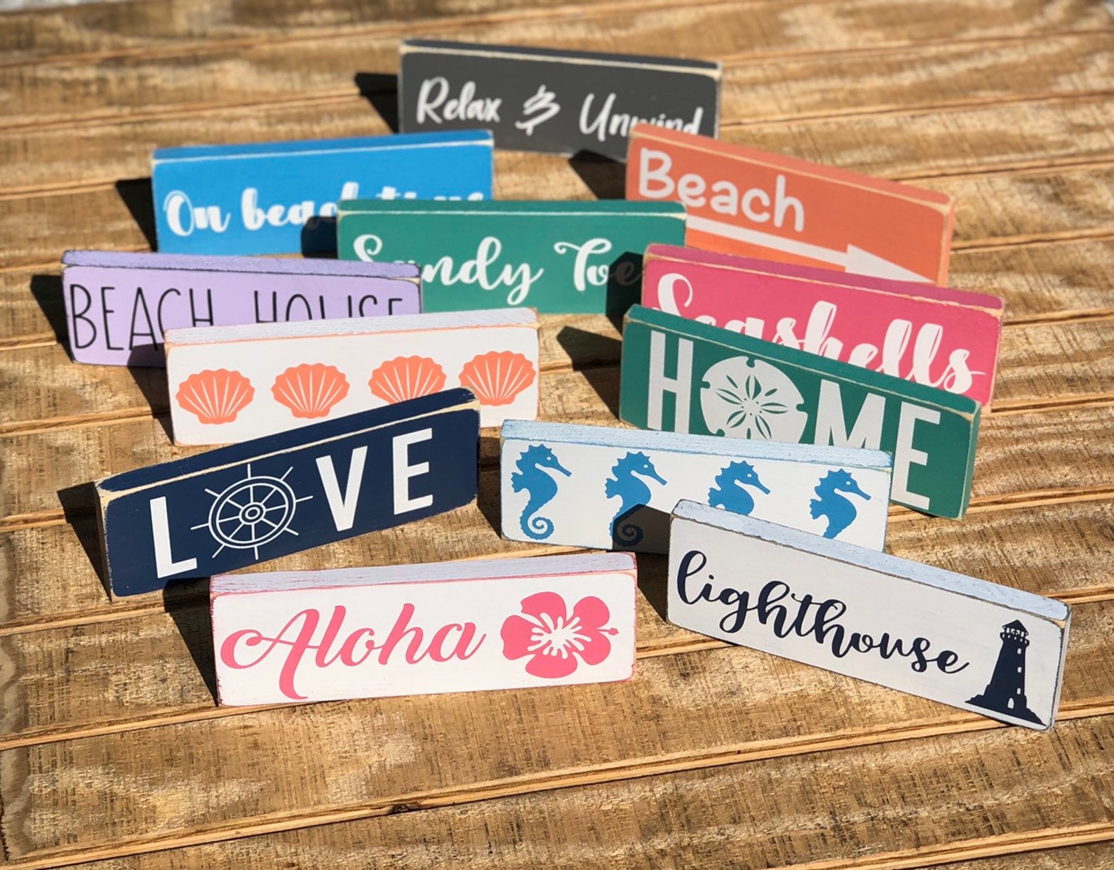 Rustic Beach Signs for the House. Small Beach Signs for Wreaths ...