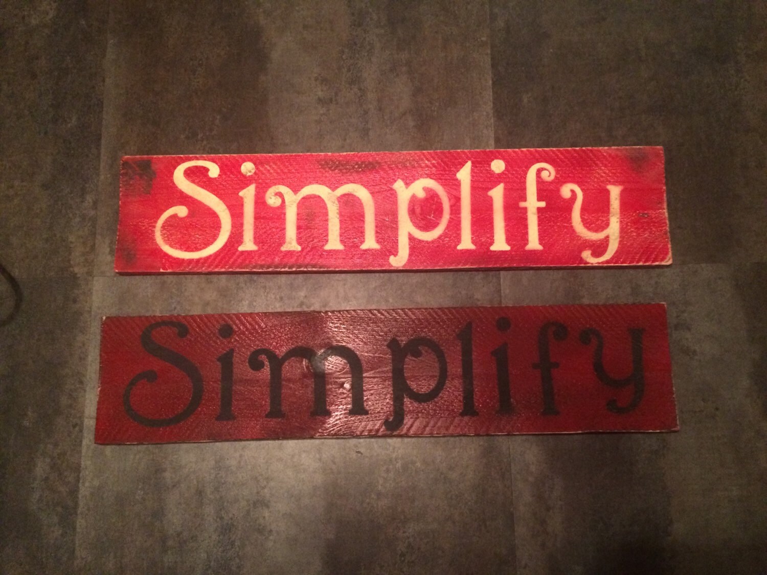 Simplify Sign. Primitive Signs. Wooden Signs. Rustic Signs. - Etsy