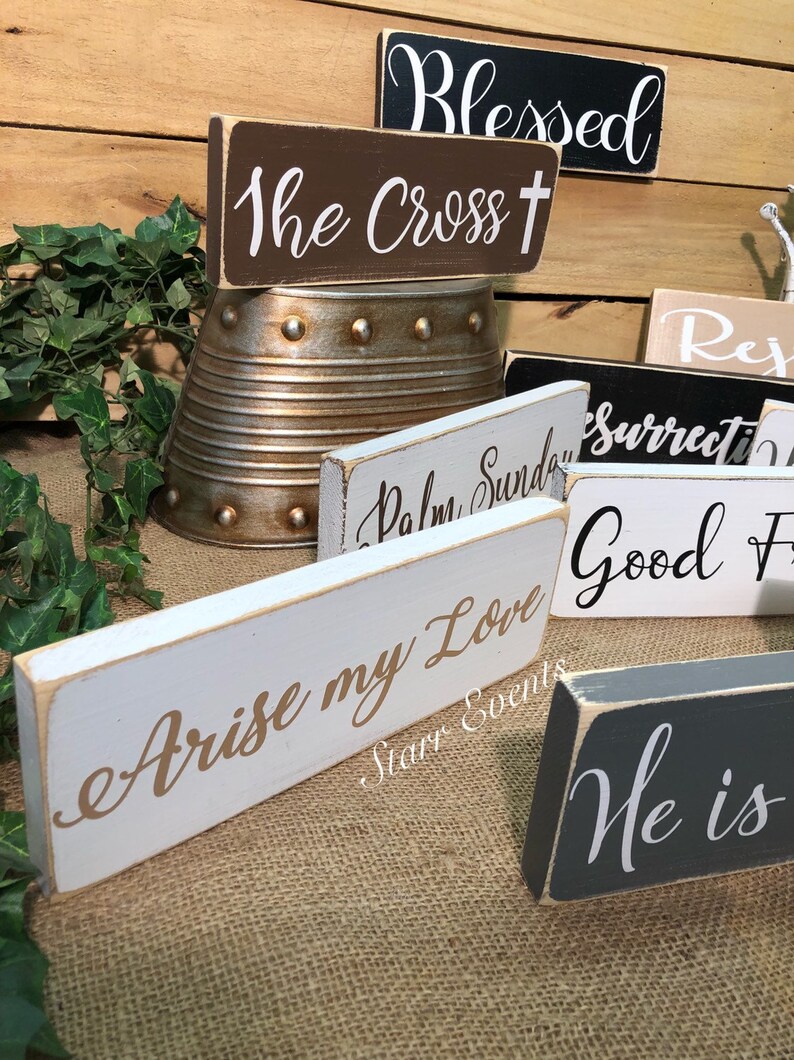 10 Rustic Easter Signs Easter Decorations Rustic Easter - Etsy
