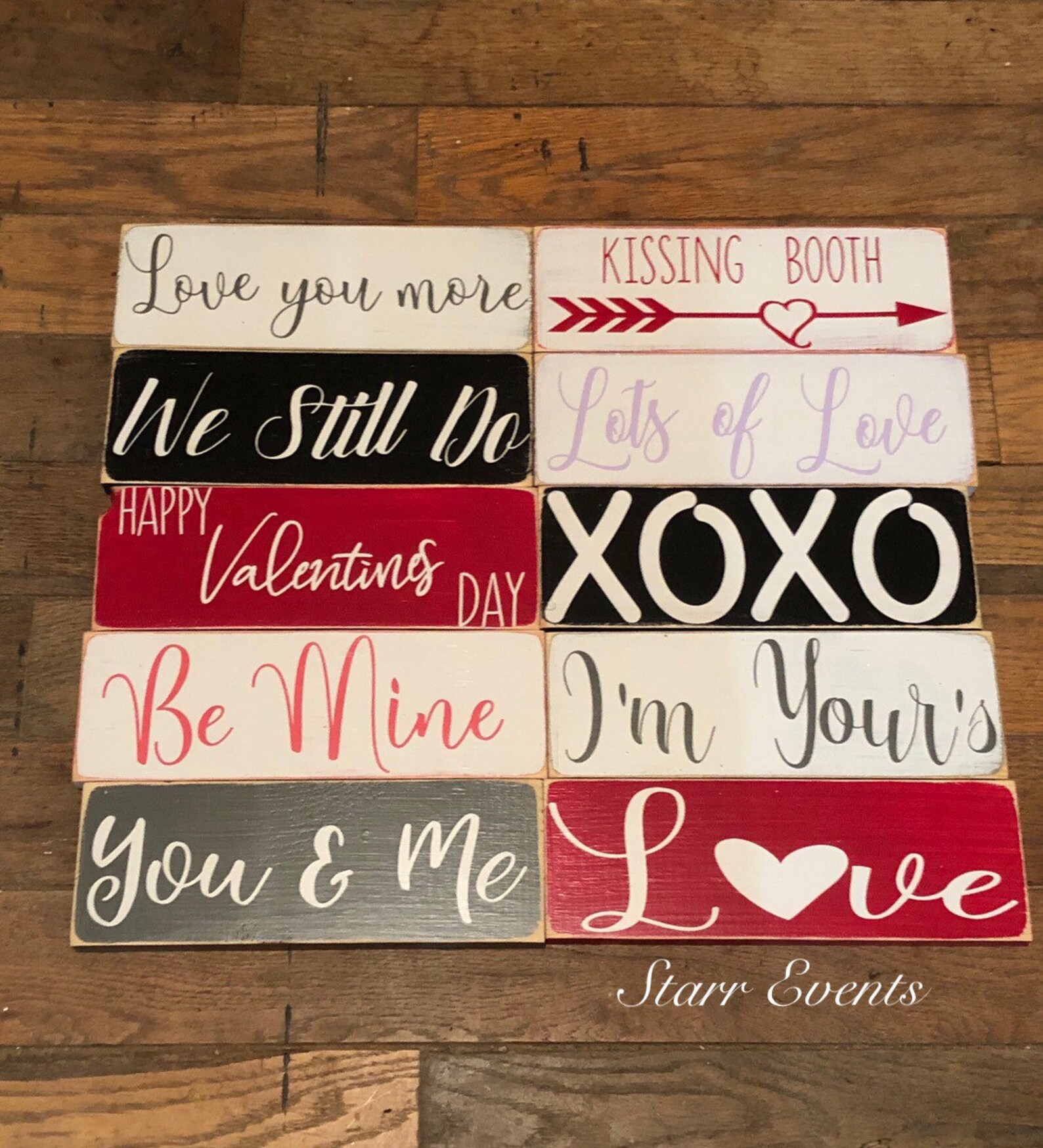 10" Rustic Valentines Day Signs Valentines Day Decorations Rustic ...