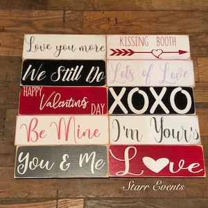 10" Rustic Valentines Day Signs Valentines Day Decorations Rustic ...