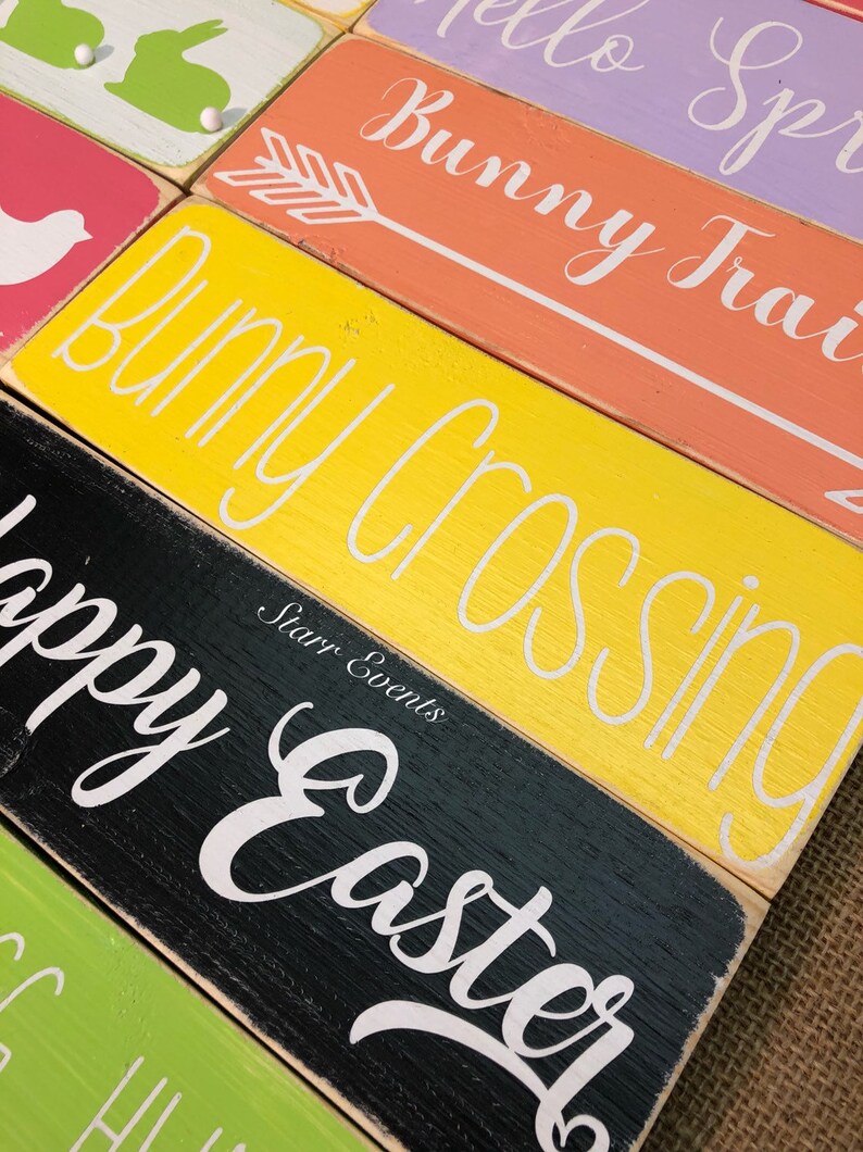 10 Easter Signs. Easter Decorations. Easter Decor. - Etsy