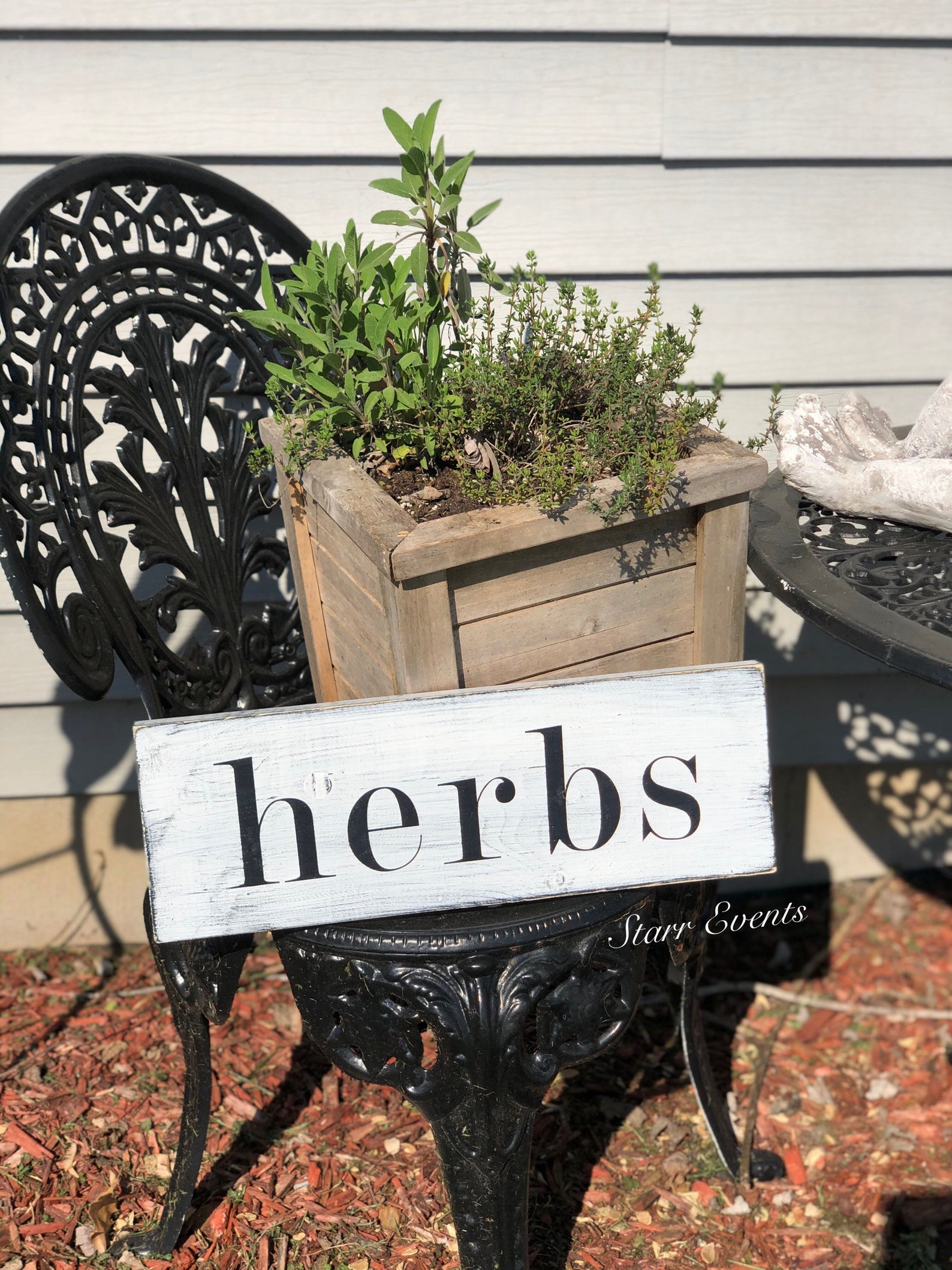 Herbs Signs for Spring. Rustic Spring Decor Signs for Summer Distressed ...