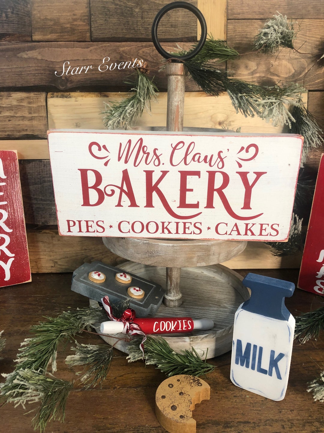Mrs Claus Bakery Sign. Christmas Signs. Christmas Decor. Christmas ...