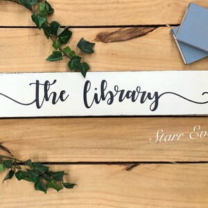 The Library Sign. Rustic Library Decor. Farmhouse Decor. Rustic Signs ...