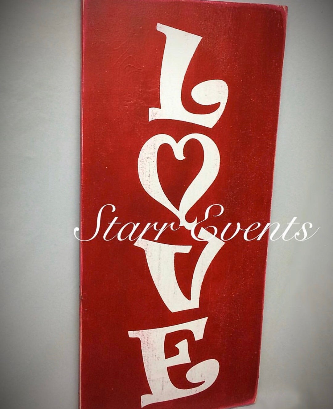 Love Sign. Valentine's Day Decoration. Valentine's Day Sign. Rustic ...