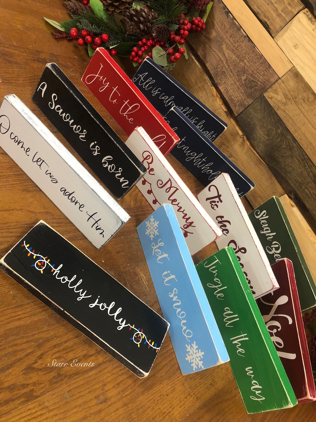 10" Rustic Christmas Signs Christmas Decorations Rustic Christmas Decor ...