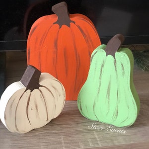Set of 3 Pumpkin Cut Outs. Thanksgiving Table Decor. Fall Decor. Fall ...