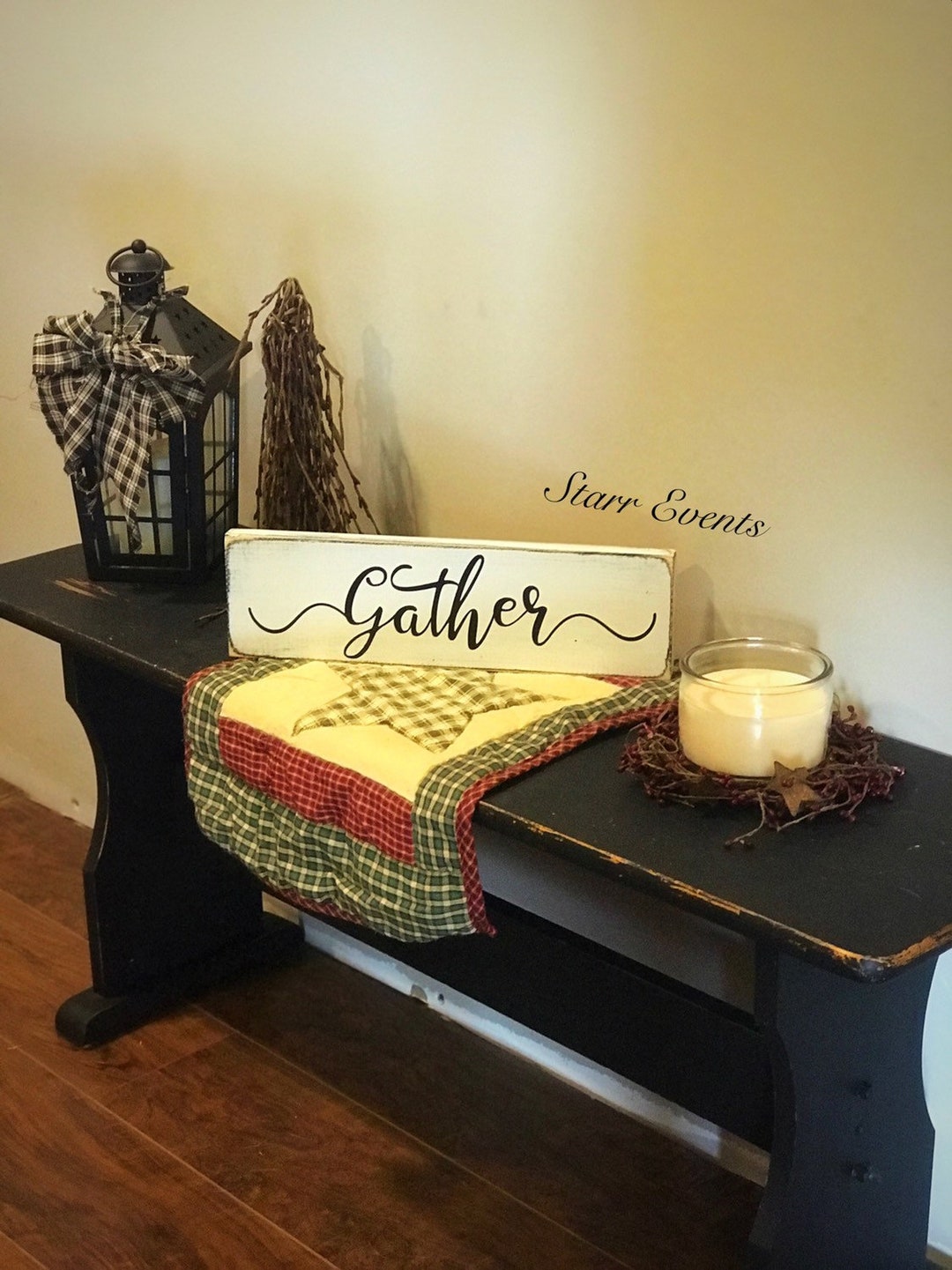 Gather Sign 14" Small Rustic Signs. Rustic Decor. Family Signs. Gather ...