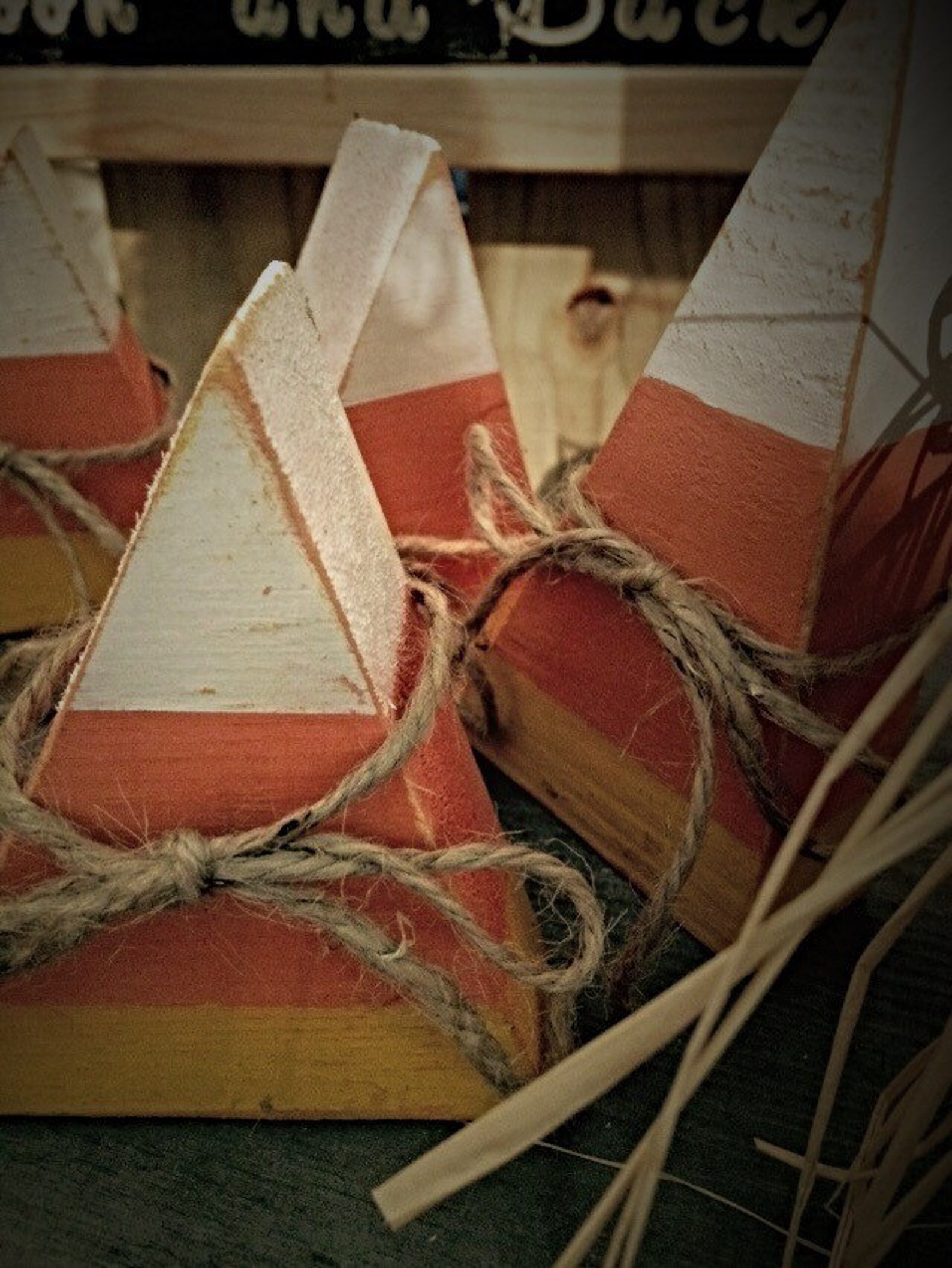 Candy Corn. Set of 3 Wooden Candy Corn. Fall Decor. Wooden Fall ...