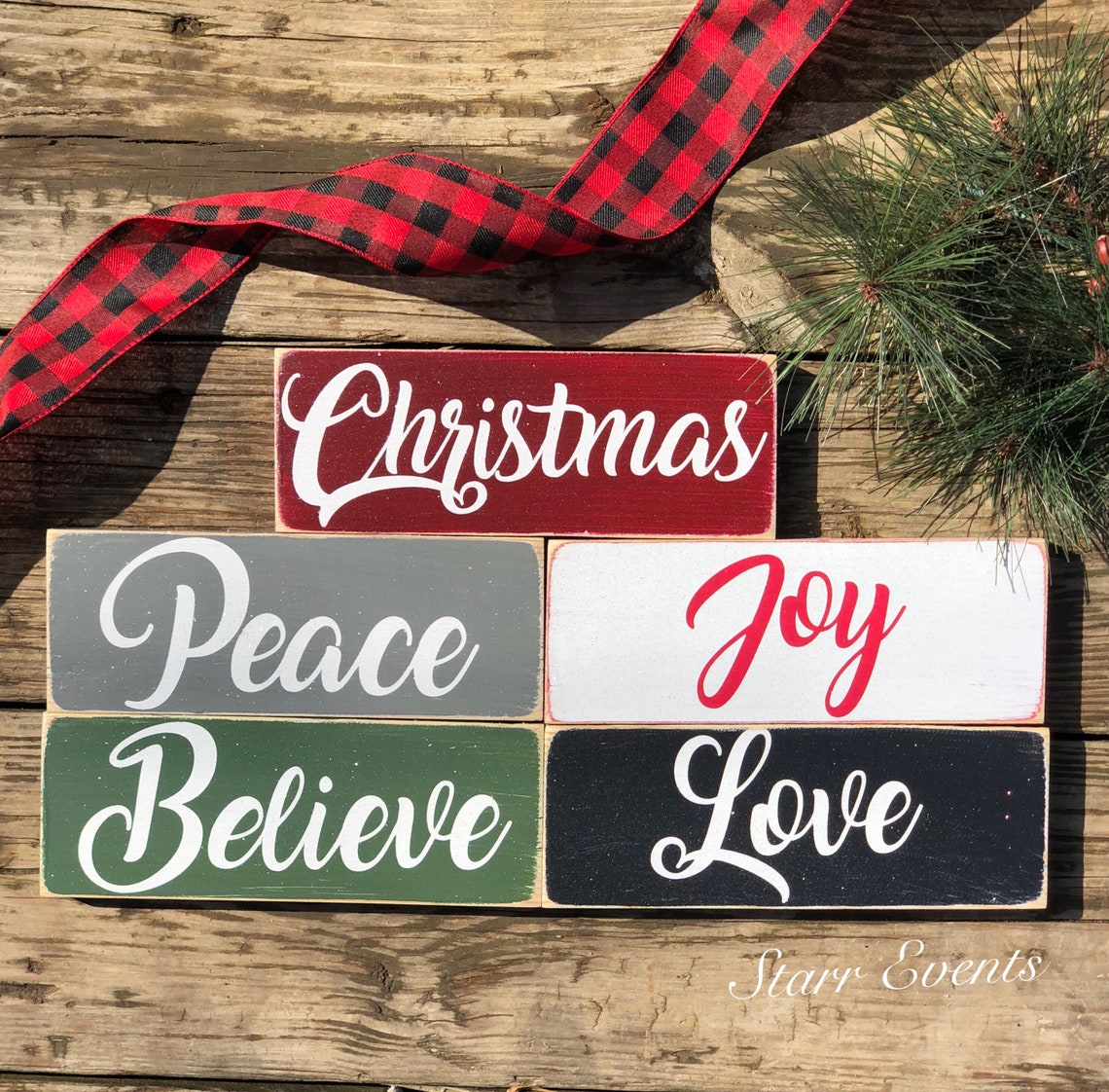 10" Rustic Christmas Signs Christmas Decorations Rustic Christmas Decor ...