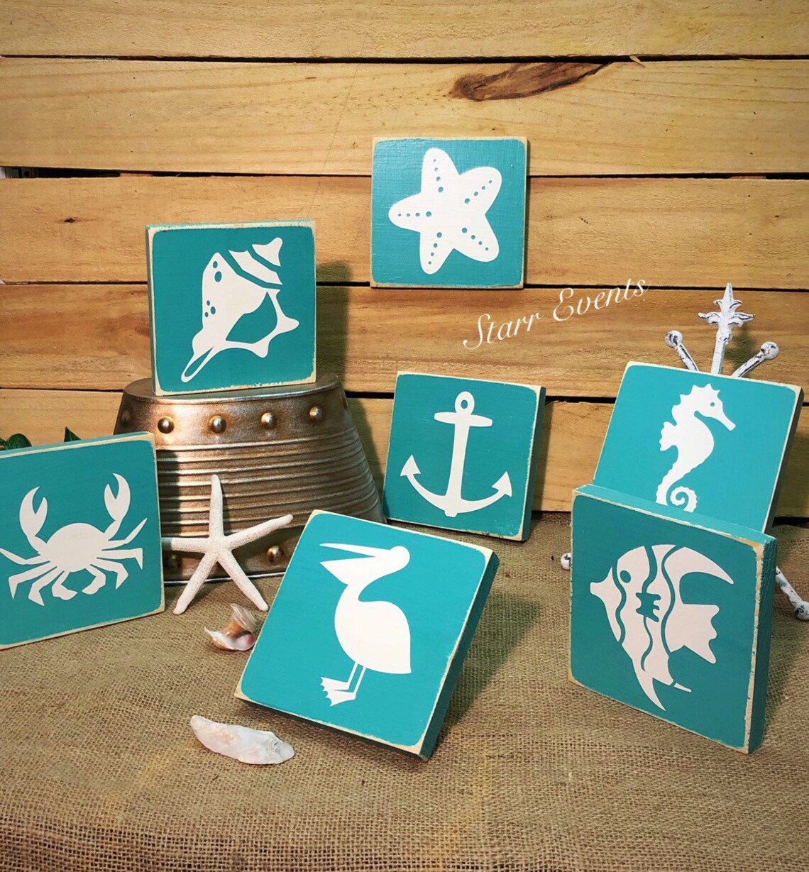 Beach Signs. Set of 2 Rustic Nautical Signs. Rustic Beach Decor ...