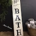 Vertical Hot Bath Signs Rustic Bathroom Signs. Rustic Bathroom - Etsy