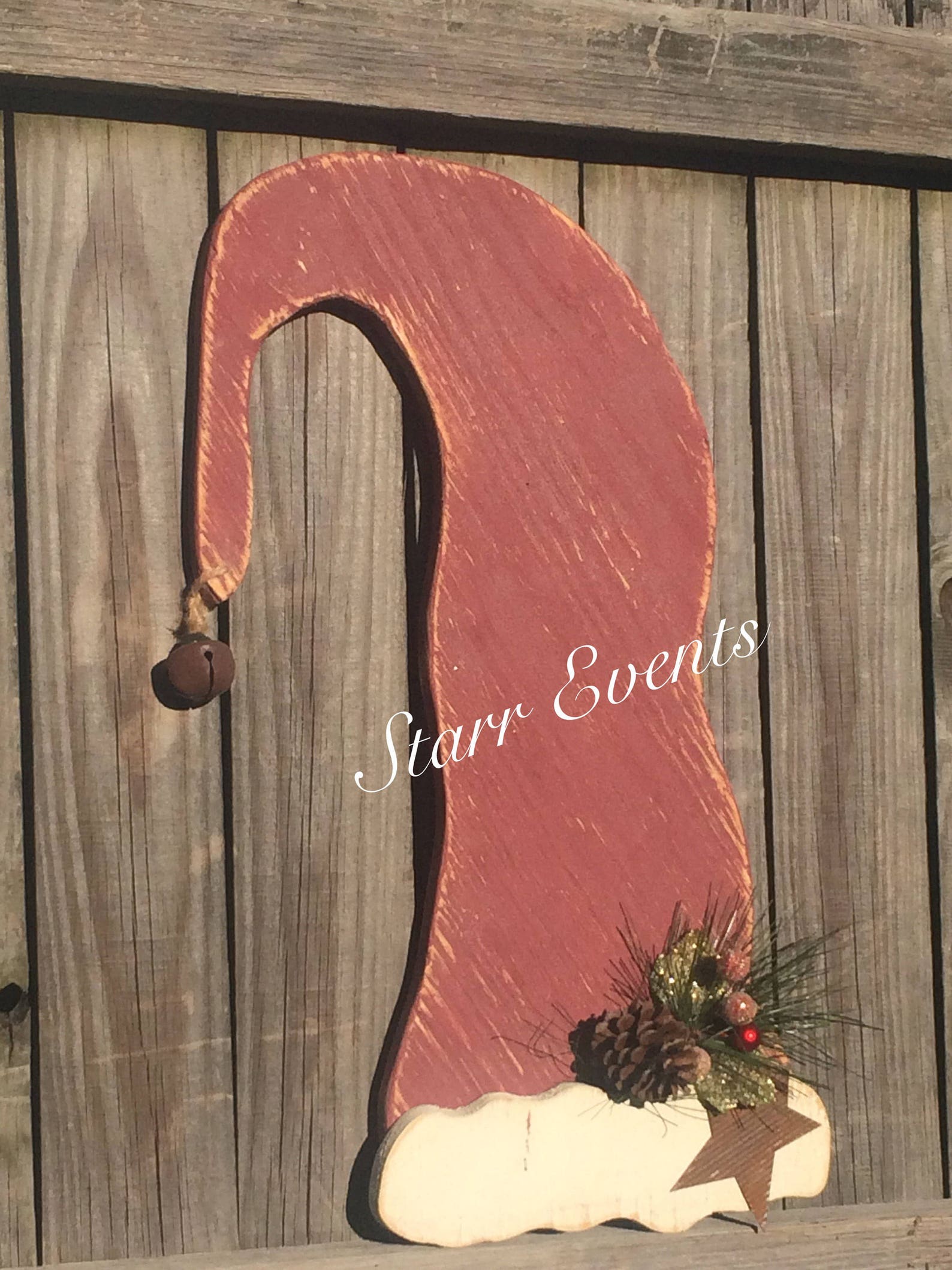Rustic Santa Hat. Christmas Decorations. Outdoor Christmas Decor ...