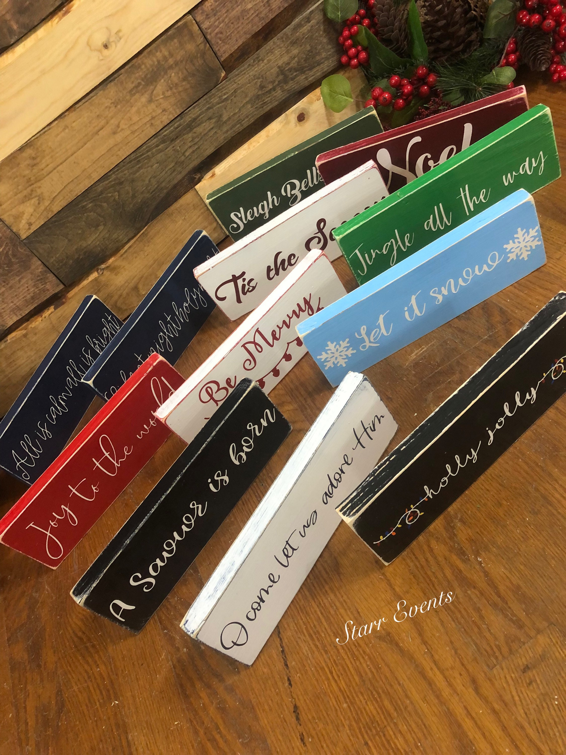 10" Rustic Christmas Signs Christmas Decorations Rustic Christmas Decor ...