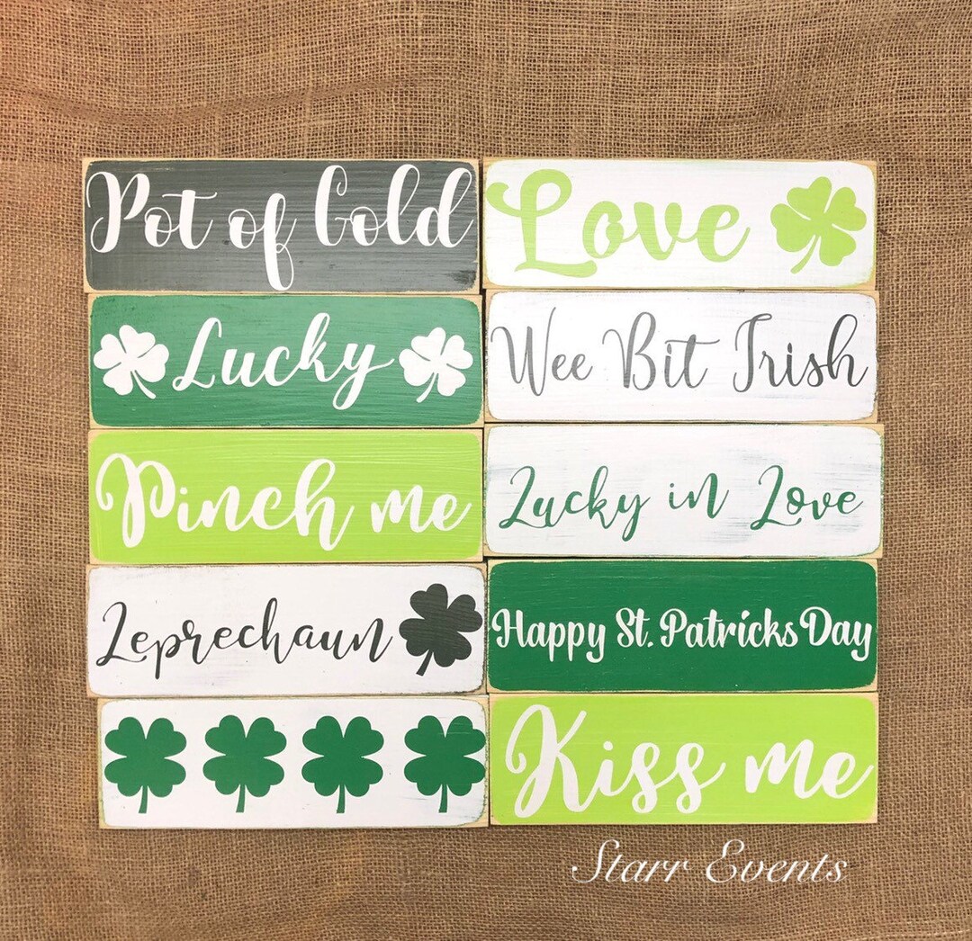 10" Rustic St Patricks Day Signs St Patricks Day Decorations Rustic St ...