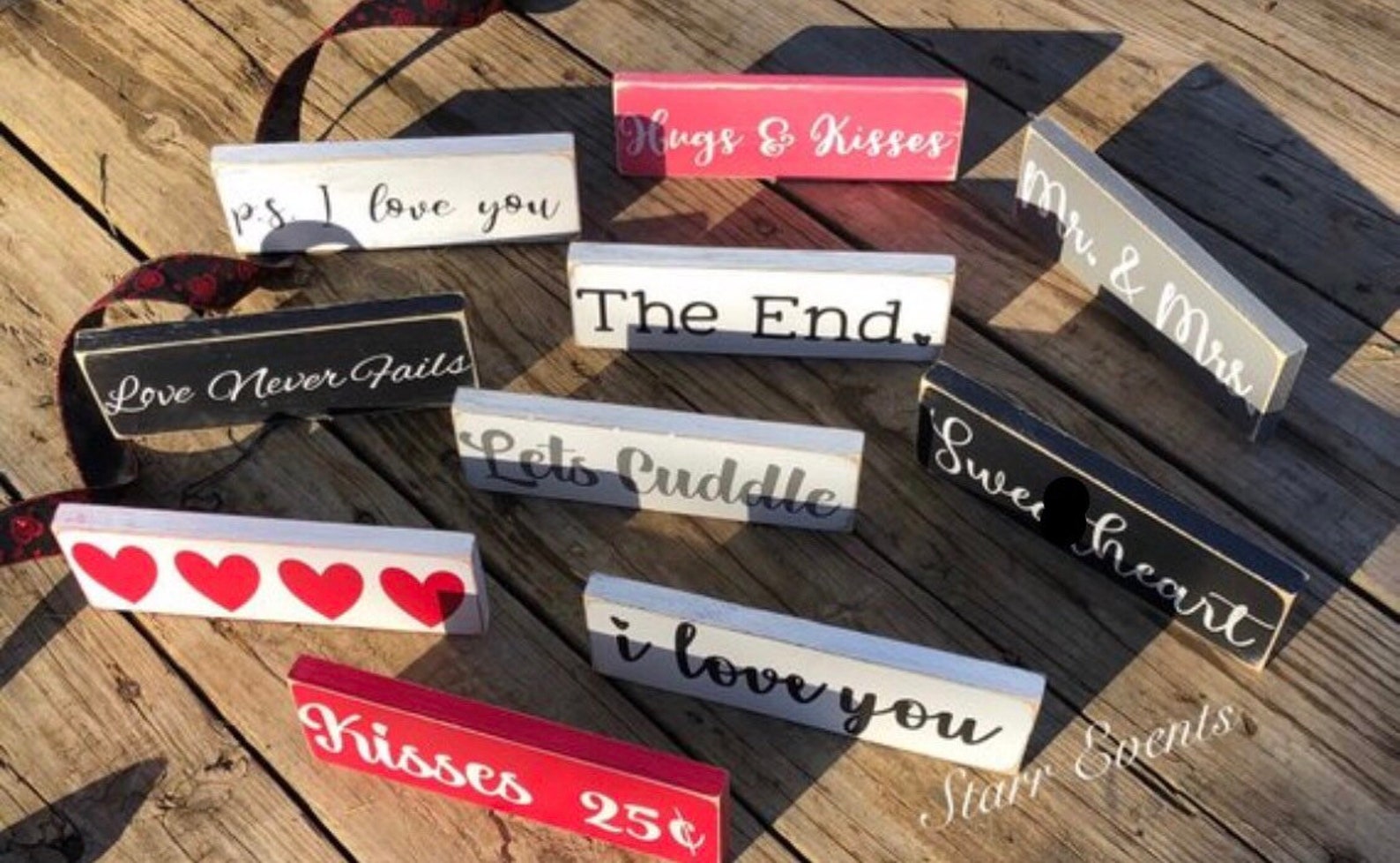 10" Rustic Valentines Day Signs Valentines Day Decorations Rustic ...