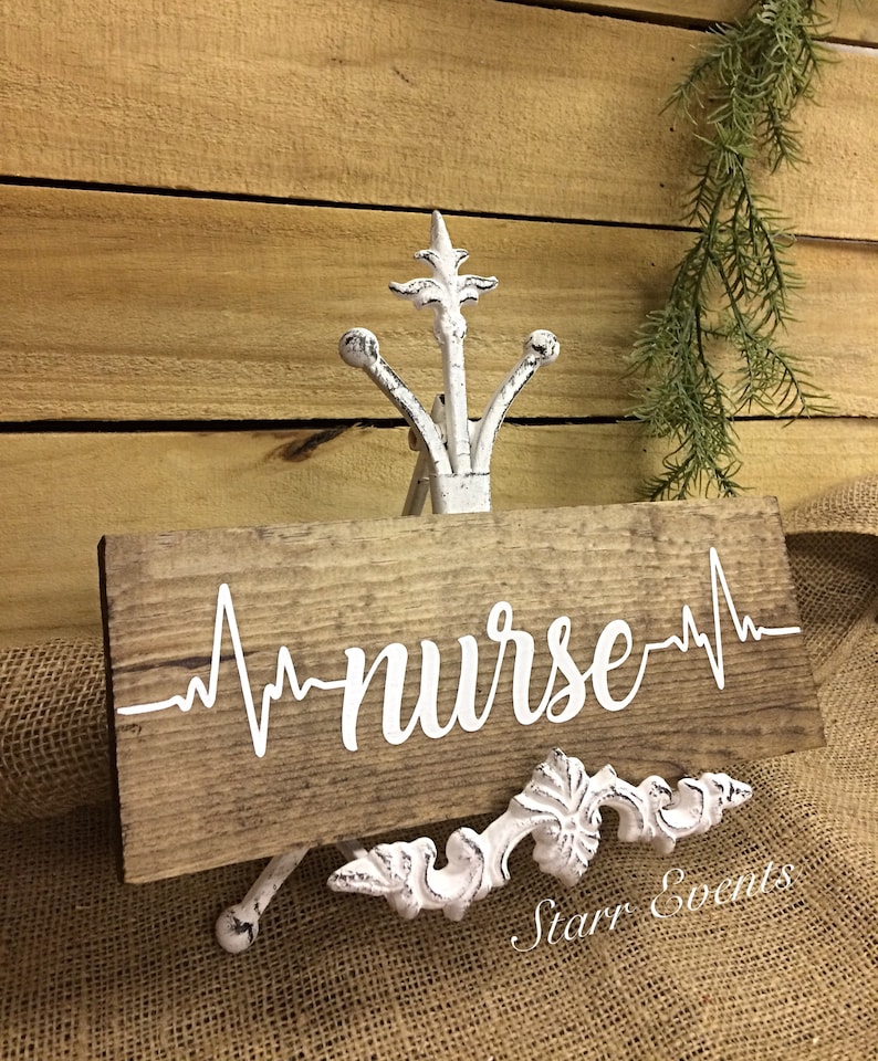Nurse Signs. 10" Rustic Nurse Signs. Stained Signs for Nurses. Gifts ...