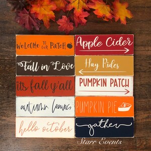 10" Rustic Fall Signs Rustic Fall Decorations Rustic Fall Decor Rustic ...