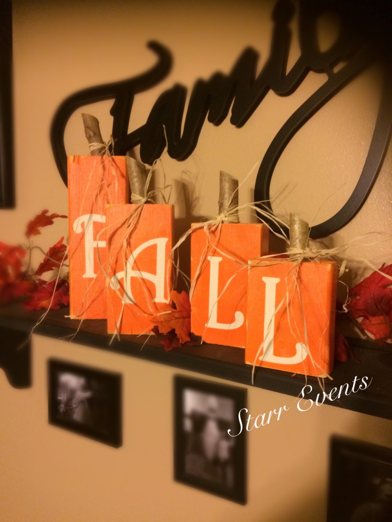 Fall Decorations. Set of 4 Fall Decorative Blocks. Fall Decor. - Etsy