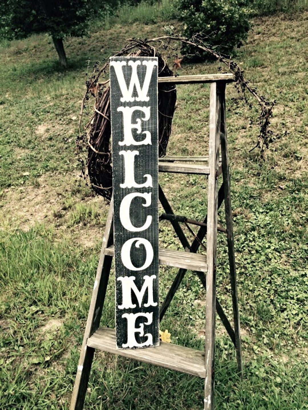 Welcome Sign. Porch Signs Vertical Welcome Sign. Front Porch Signs ...