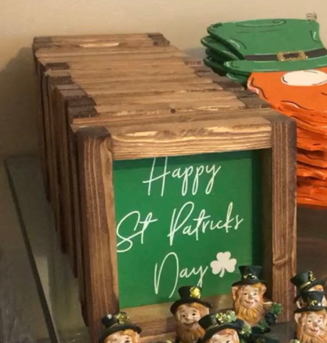 6" X 6" Framed Happy St. Patricks Day Sign. St Patricks Day Decor ...