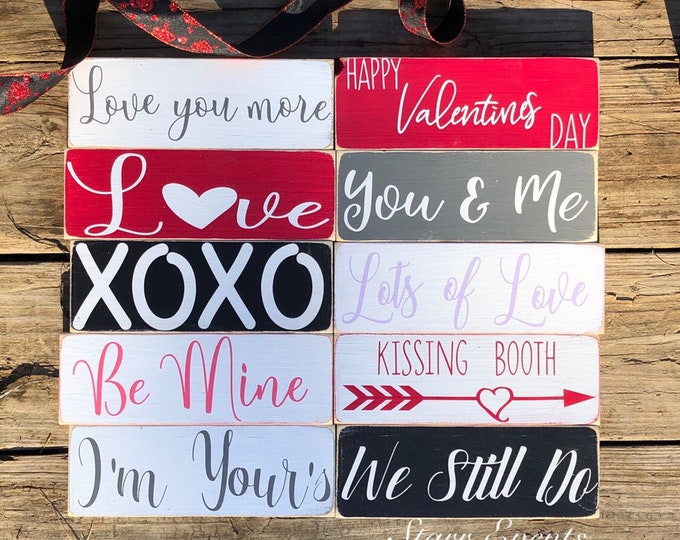 10" Rustic Valentines Day Signs Valentines Day Decorations Rustic ...