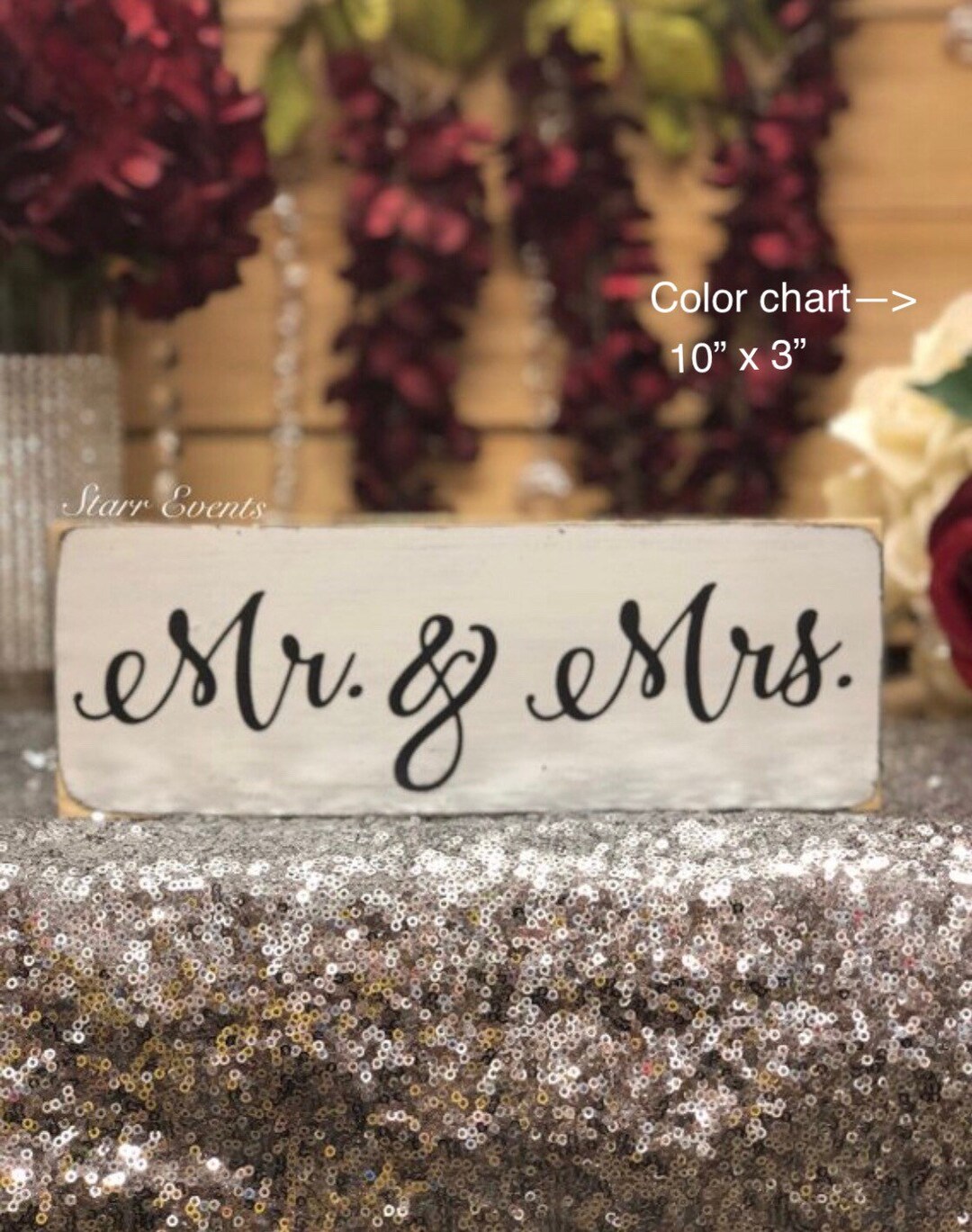 Rustic Mr and Mrs Sign 10" Rustic Wedding Signs. Wedding Decorations ...