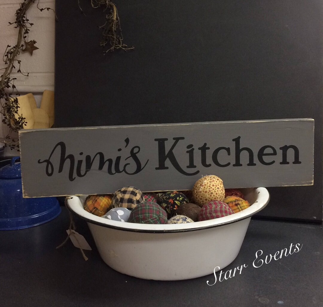 Mimi's Kitchen Sign. Rustic Kitchen Signs. Kitchen Decor. Rustic Decor ...