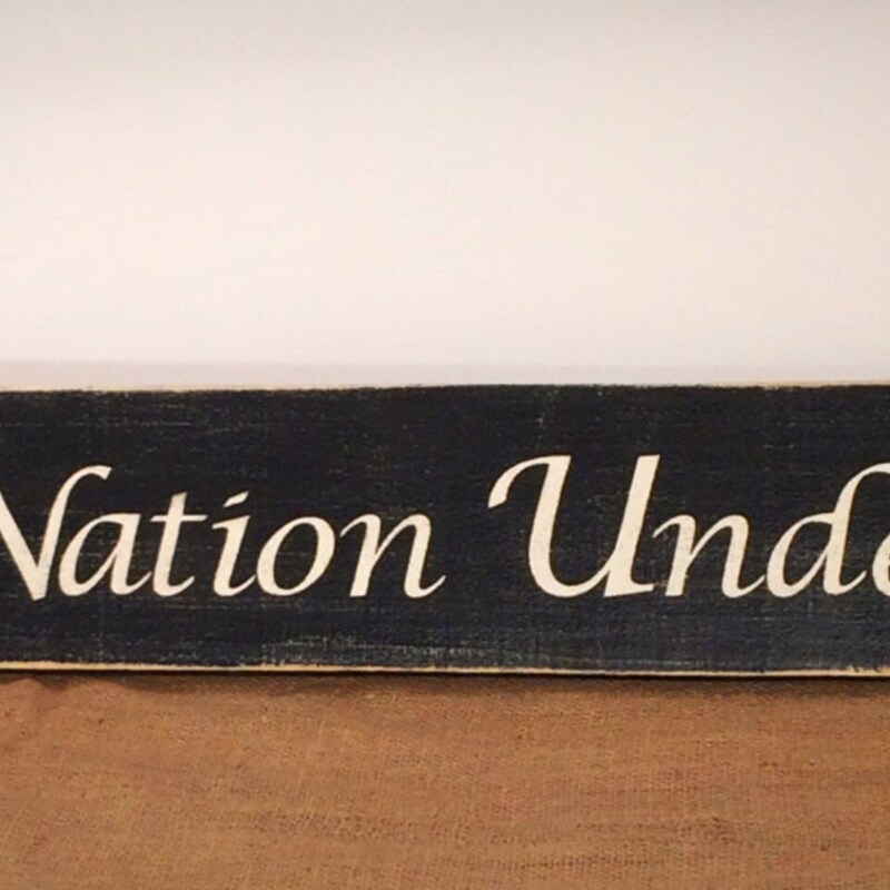 One Nation Under God Sign - Etsy