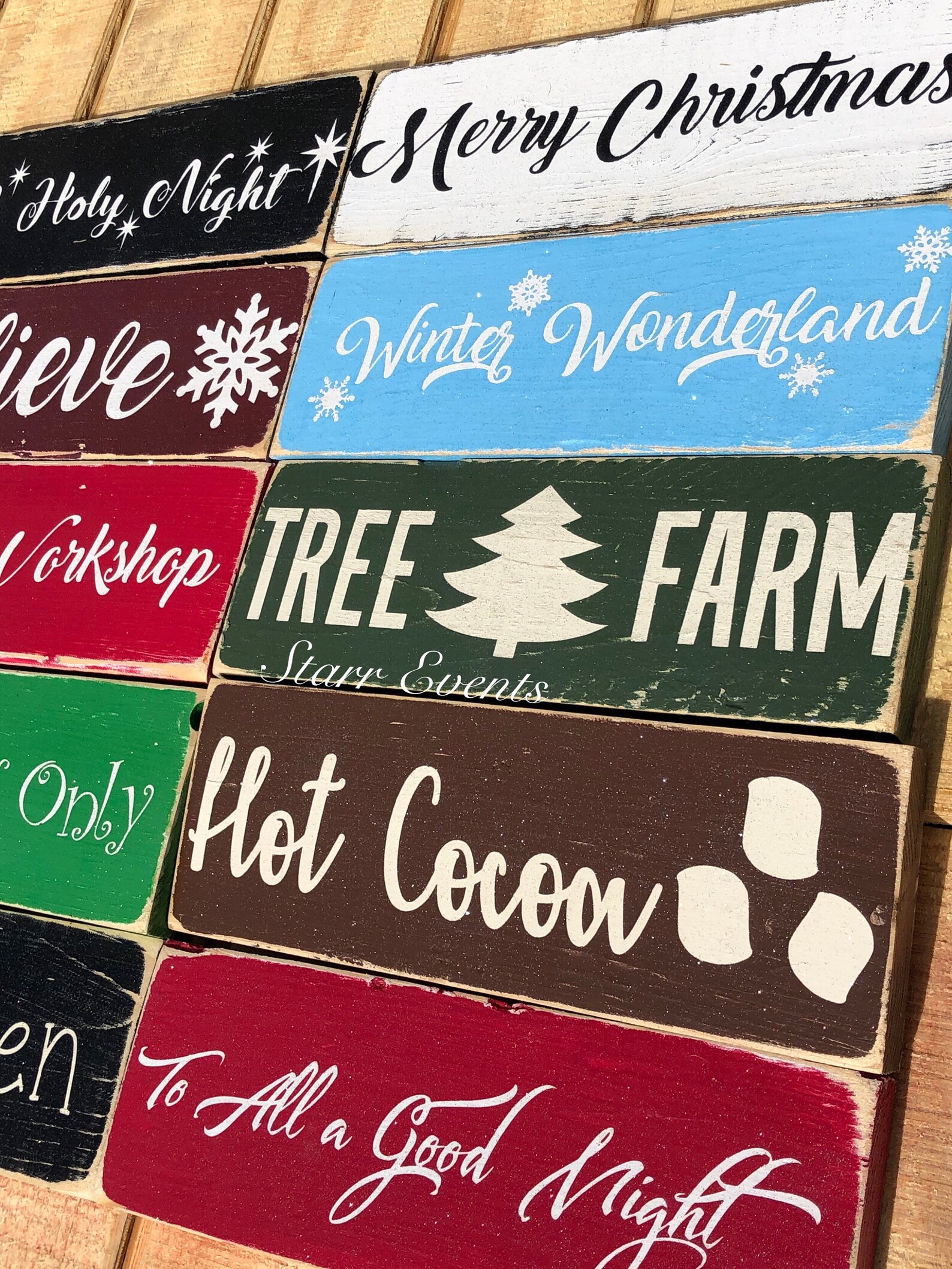 10 Rustic Christmas Signs Christmas Decorations Rustic - Etsy