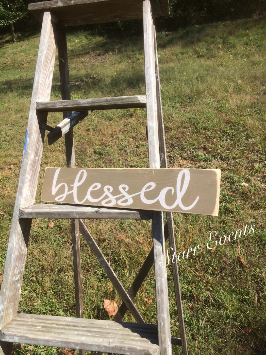 Blessed Sign. Wooden Signs. Rustic Signs. Distressed Signs. Primitive ...