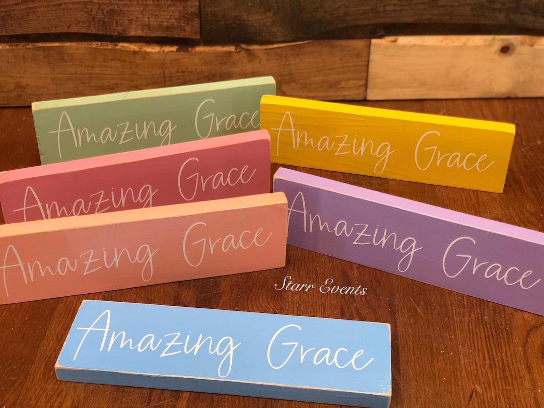 12" Amazing Grace Sign. Small Signs Rustic Home Decor. Rustic Signs ...