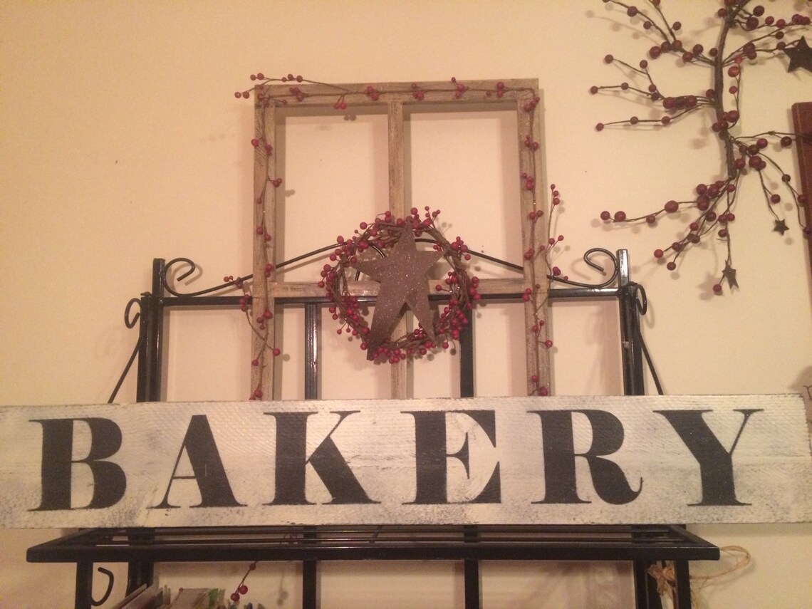 Bakery sign. Bakery decor. Rustic Kitchen signs. Rustic | Etsy