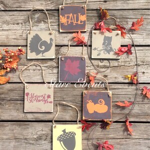 Set of 2 Fall Decorations Fall Signs Rustic Fall Decor Rustic Fall ...