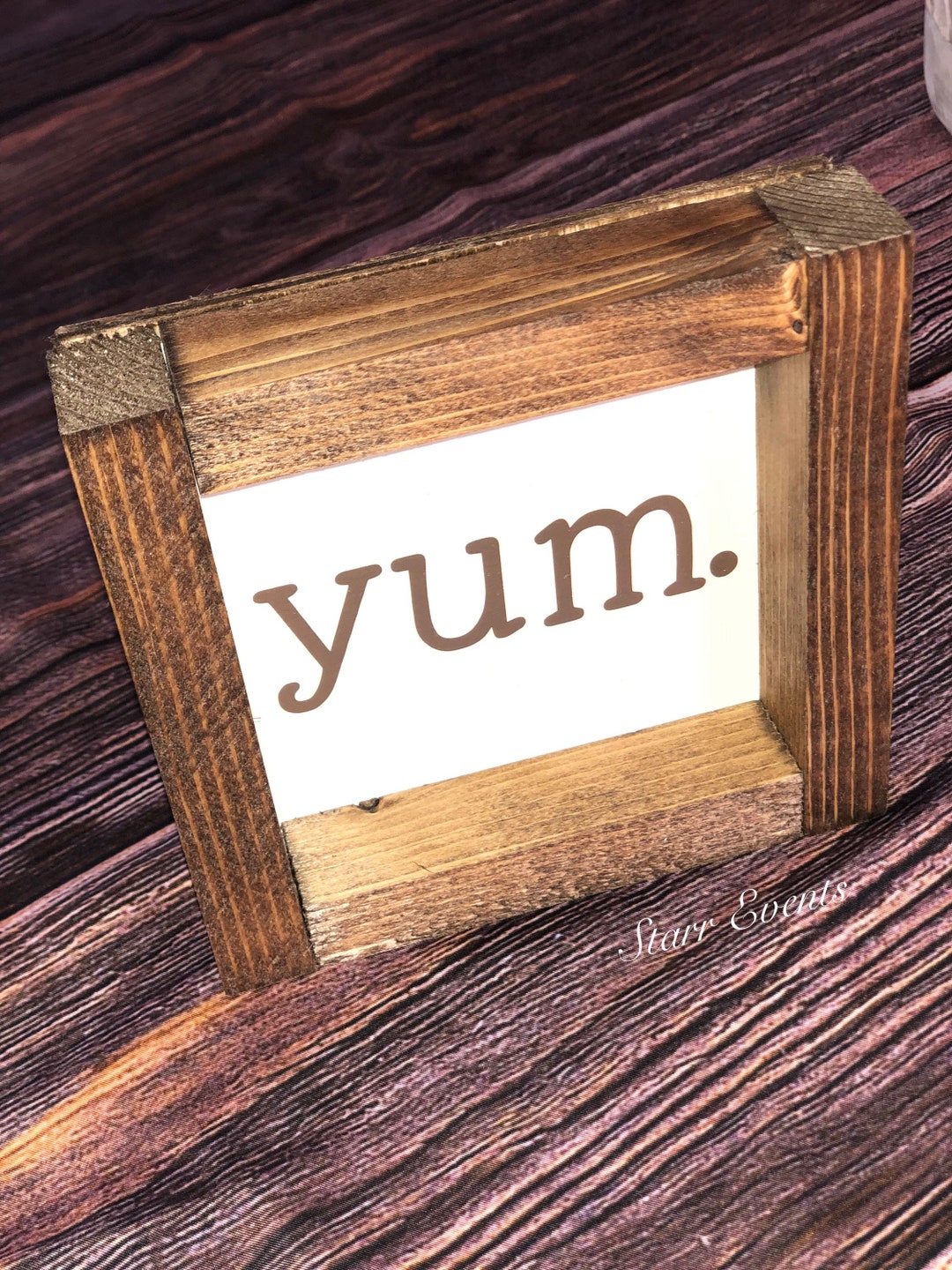 Yum Kitchen Signs. 6" Farmhouse Home Decor Kitchen Decor Small Framed ...