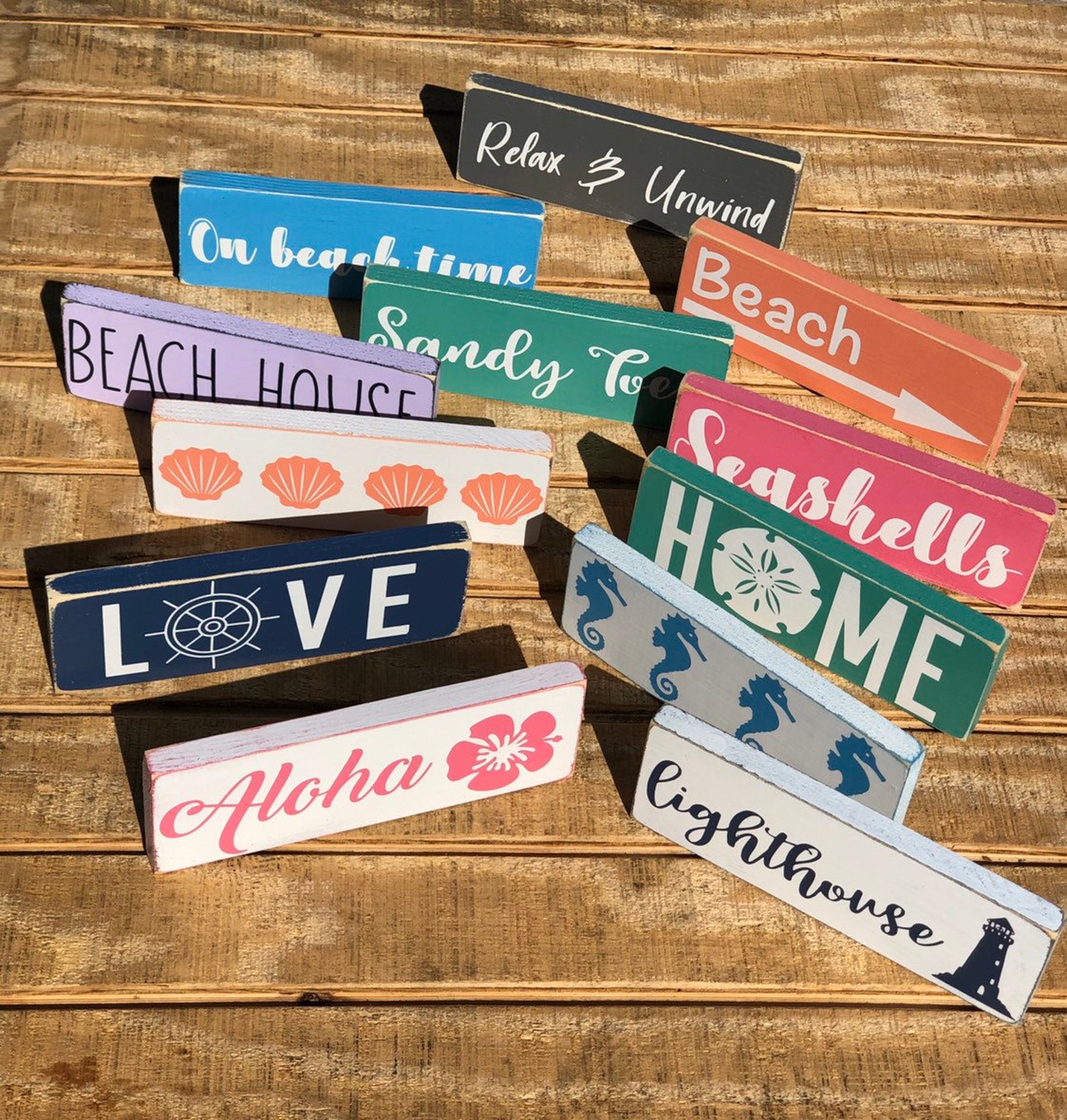 Rustic Beach Signs for the House. Small Beach Signs for Wreaths ...
