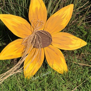 Summer Decor. Large Wooden Sunflowers Rustic Summer Decorations. Fence ...