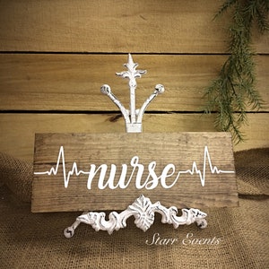 Nurse Signs. 10" Rustic Nurse Signs. Stained Signs for Nurses. Gifts ...