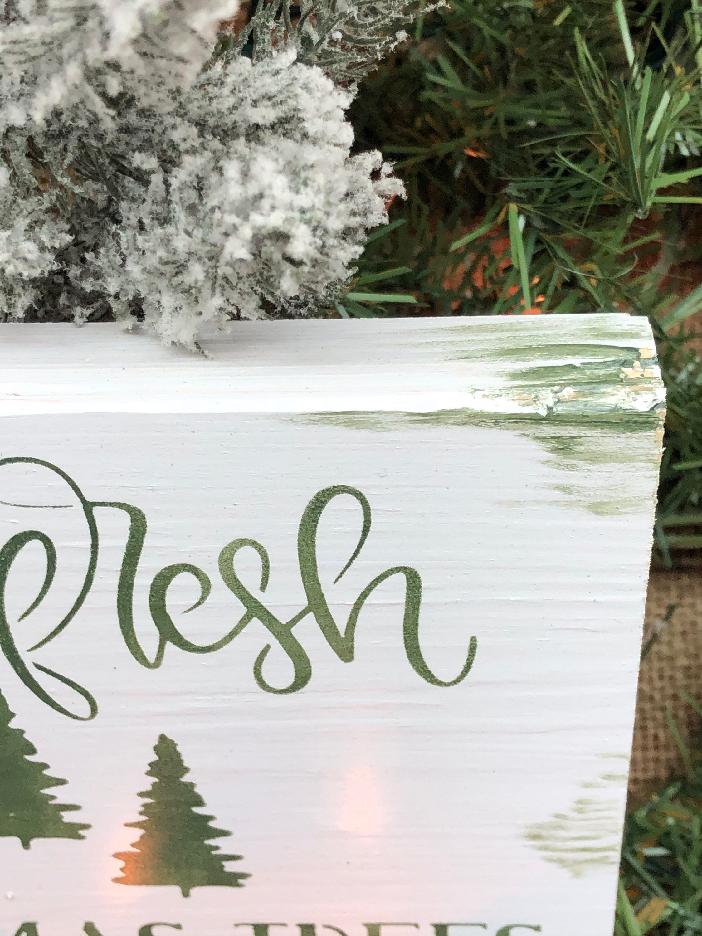 10 Rustic Christmas signs Farm Fresh Christmas trees | Etsy