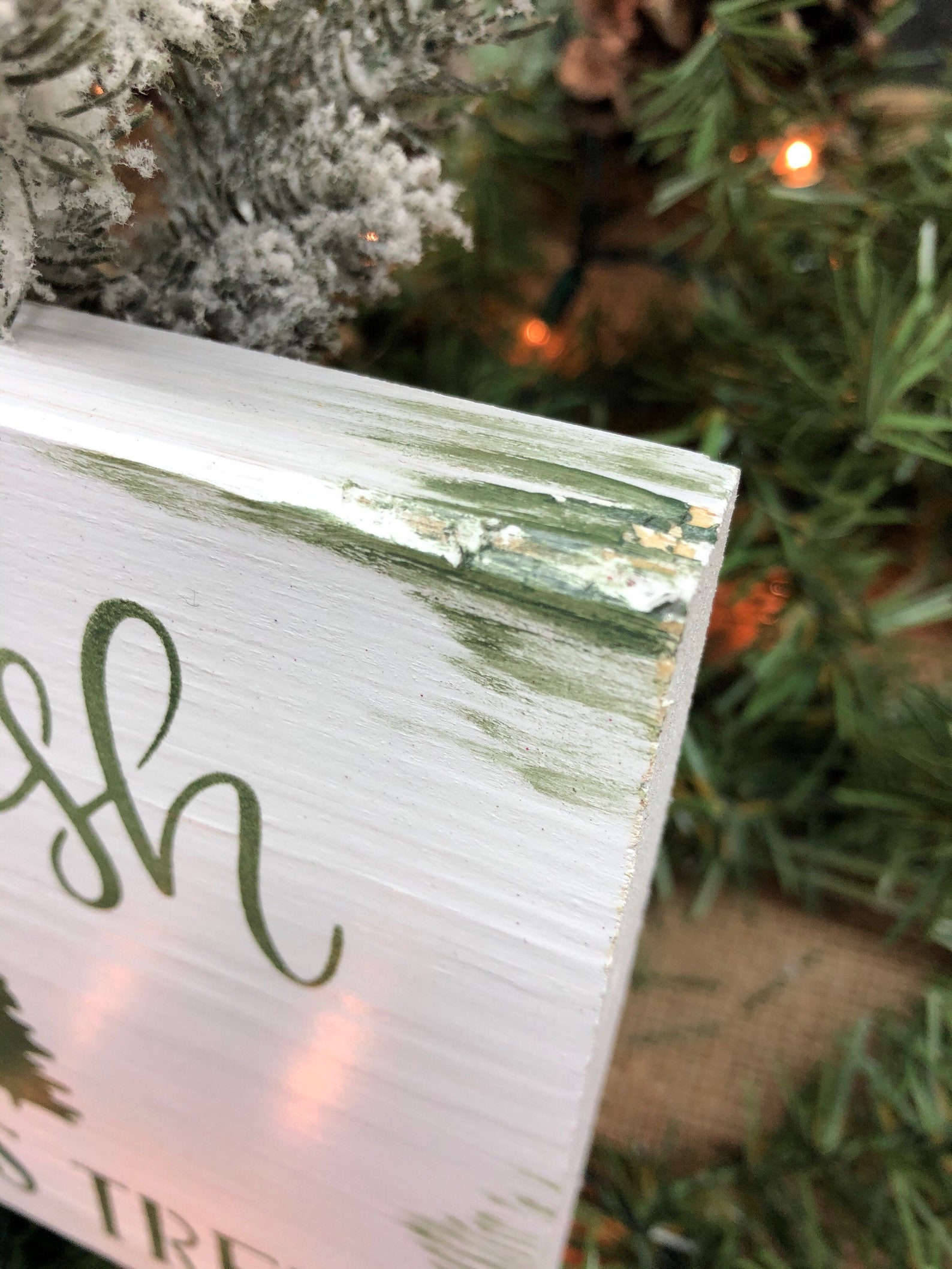 10" Rustic Christmas Signs Farm Fresh Christmas Trees Sign Christmas ...