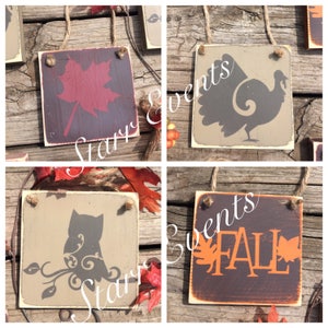 Set of 2 Fall Decorations Fall Signs Rustic Fall Decor Rustic Fall ...