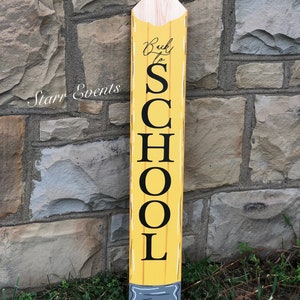 Personalized Teacher Signs. Vertical Pencil Sign. Back to School Gifts ...