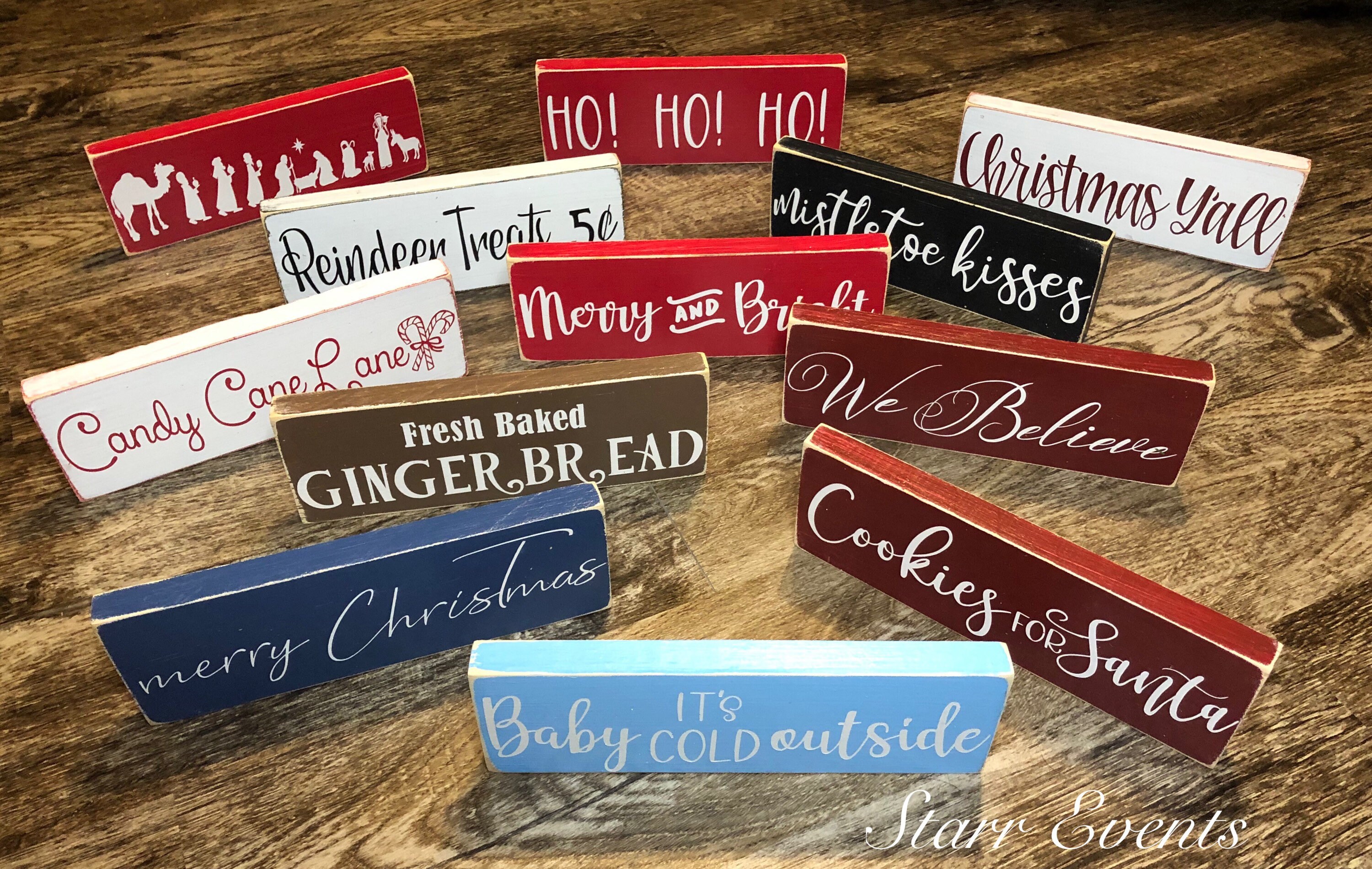 10" Rustic Christmas Signs Christmas Decorations Rustic Christmas Decor ...