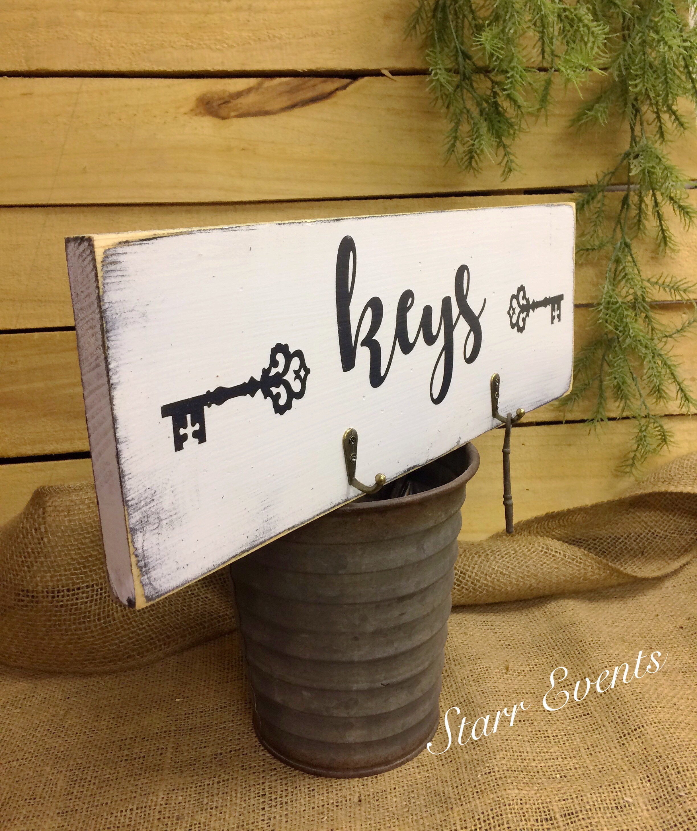 Rustic Keys Signs. Key Holder Signs. Rustic Key Holder for Wall. Key ...