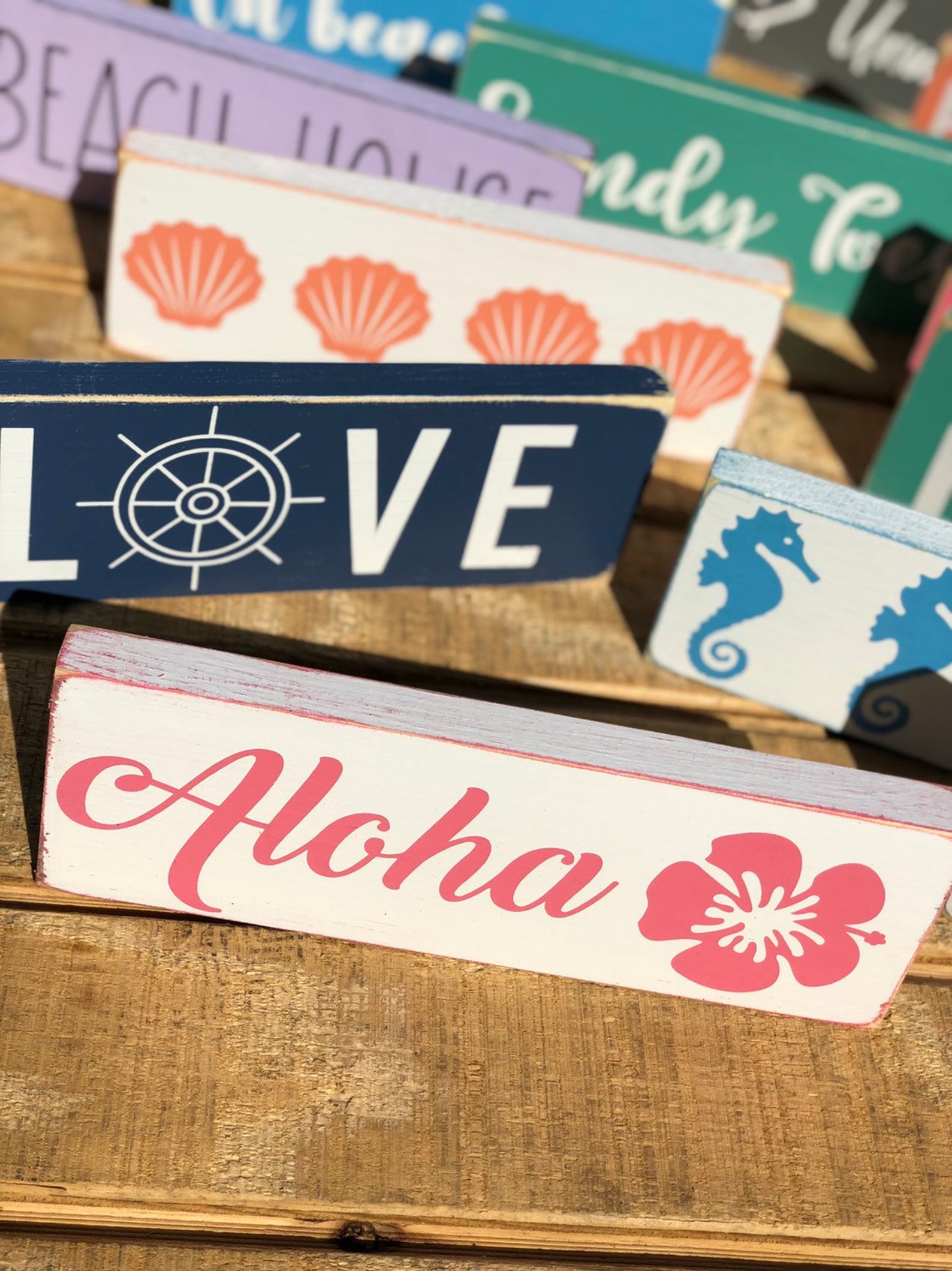 Rustic Beach Signs for the House. Small Beach Signs for Wreaths ...