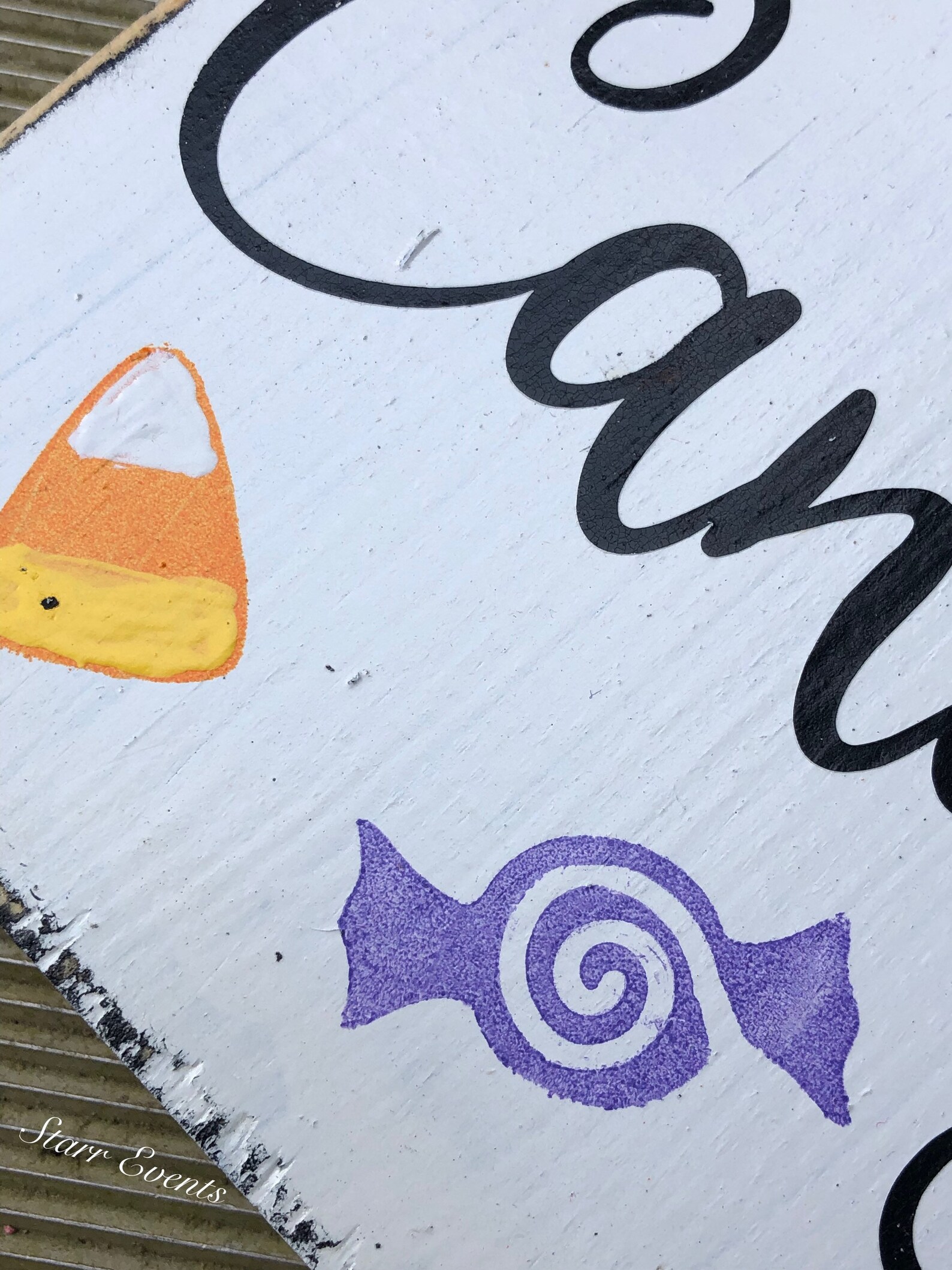 Trick or Treat Sign Halloween Sign Out of Candy Sign Halloween Decor ...