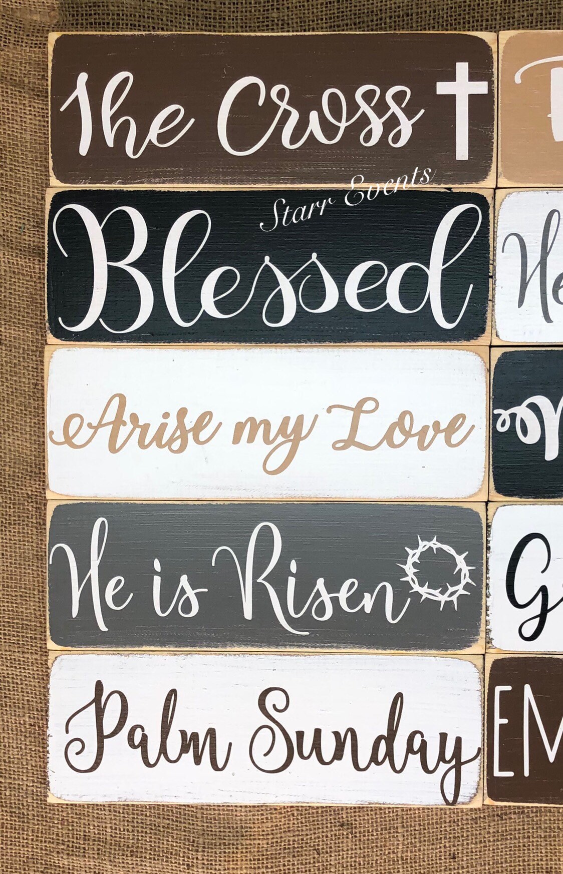 10" Christian Easter Signs Easter Decorations Rustic Easter Decor ...