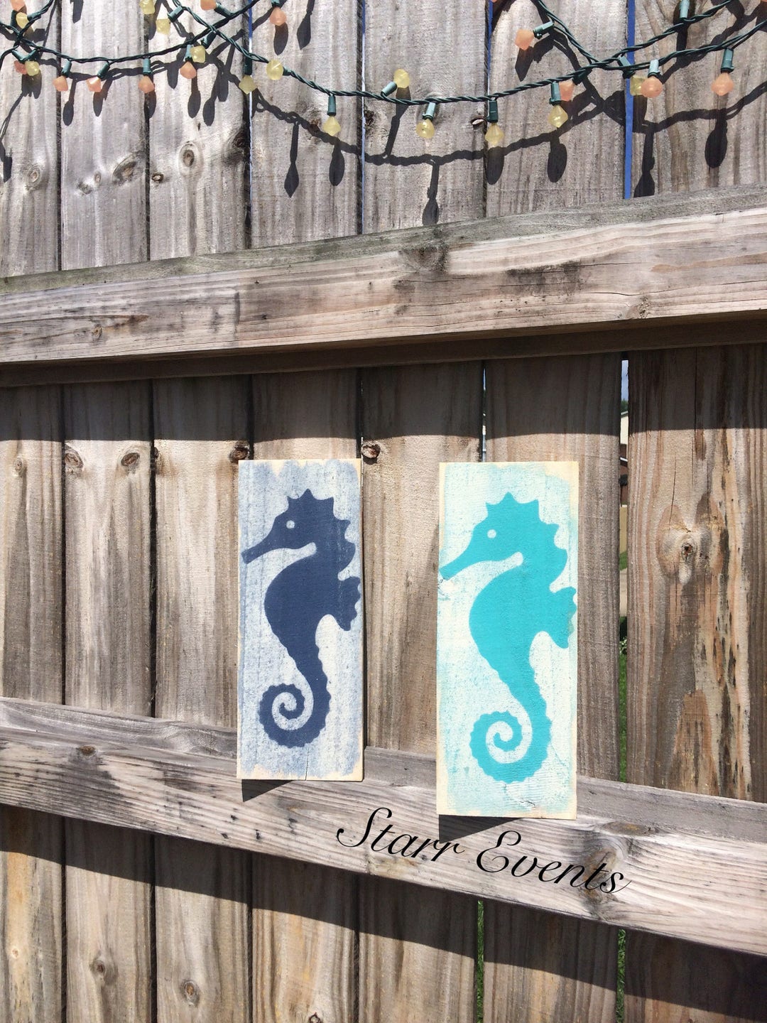 Set of 2 Seahorse Signs. Beach Decor. Seahorse Decor. Seahorse Wall ...