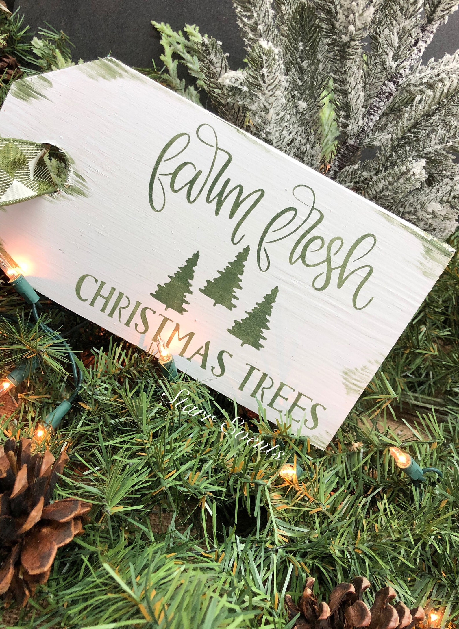 10 Rustic Christmas Signs Farm Fresh Christmas Trees | Etsy